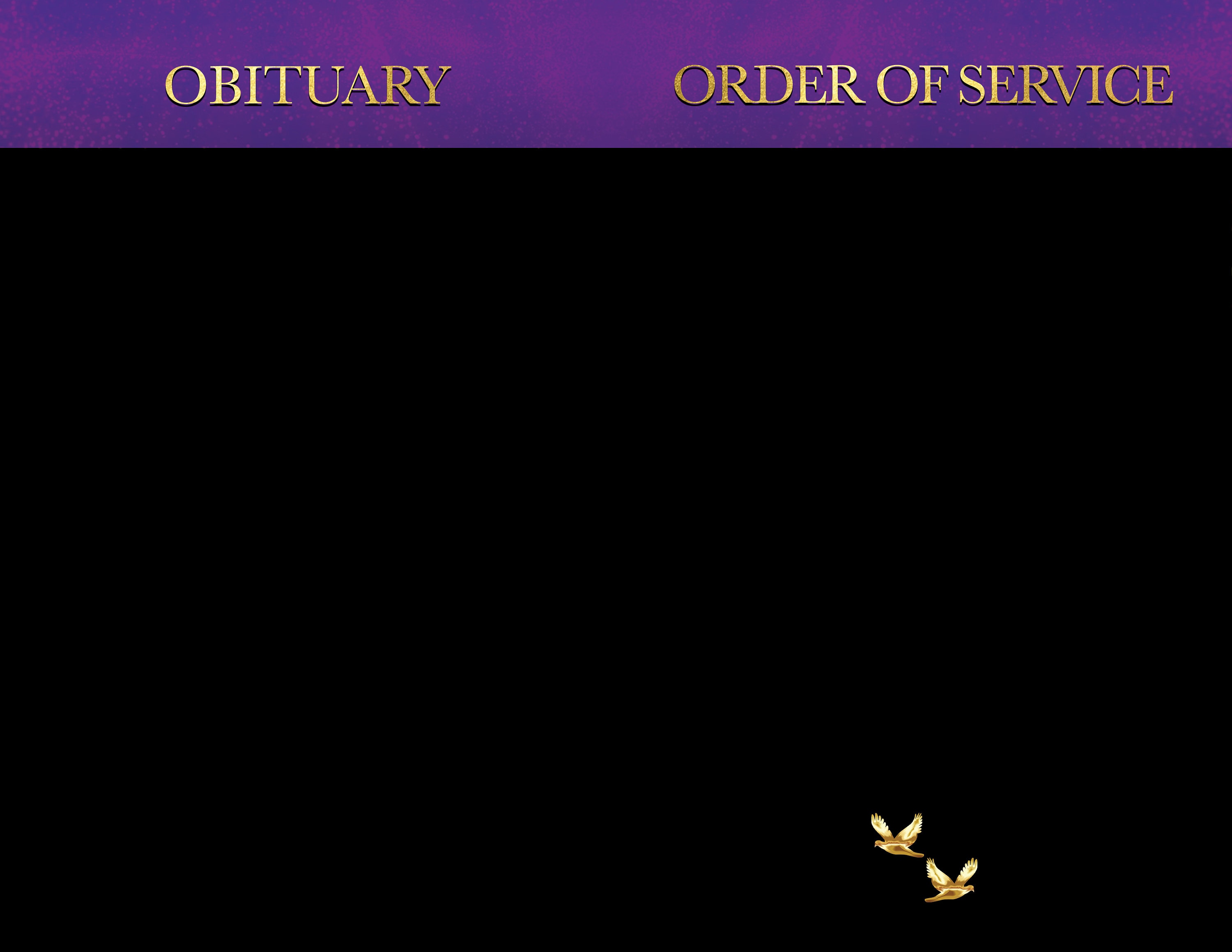 Purple and Gold Obituary Background - Etsy