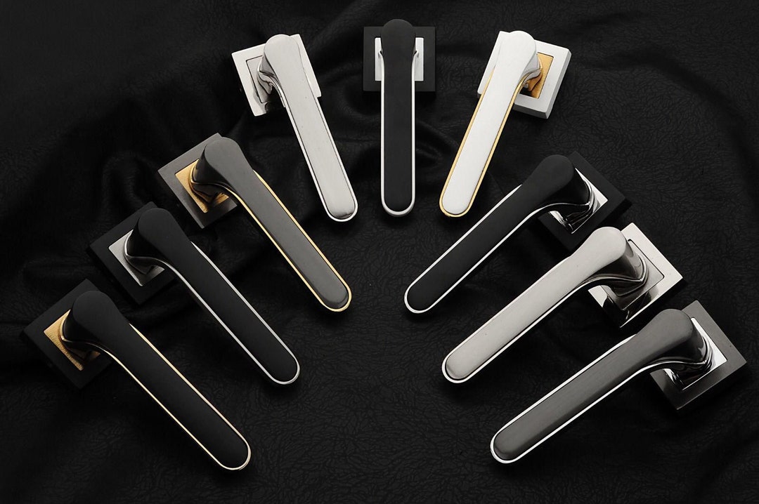 A Pair of Modern Door Lever Set in Zinc Alloys, Luxury Door Knob ...