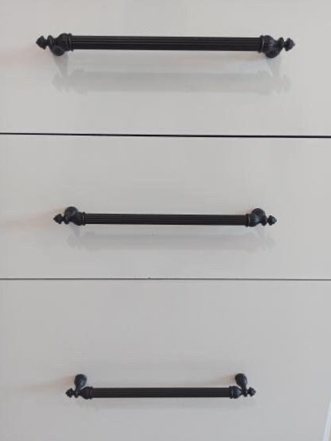 Matte Black Rustic Bar Handle for Cabinet, Classical Knobs for ...