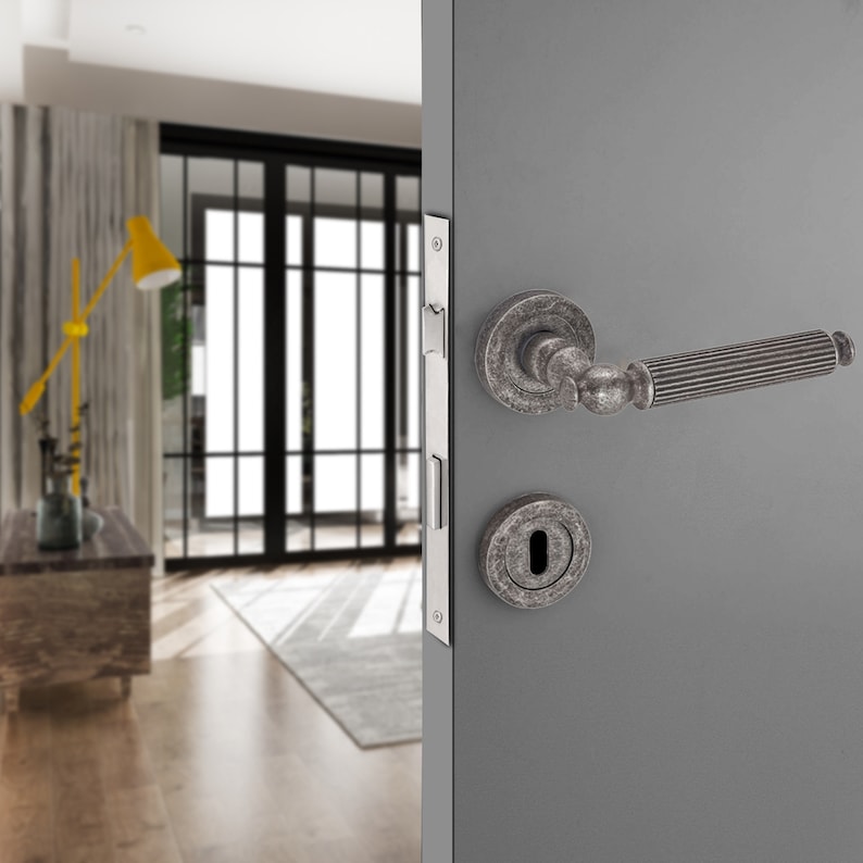 Luxury Zinc Alloy Door Lever Handle Set: Rustic Classical Design - Etsy