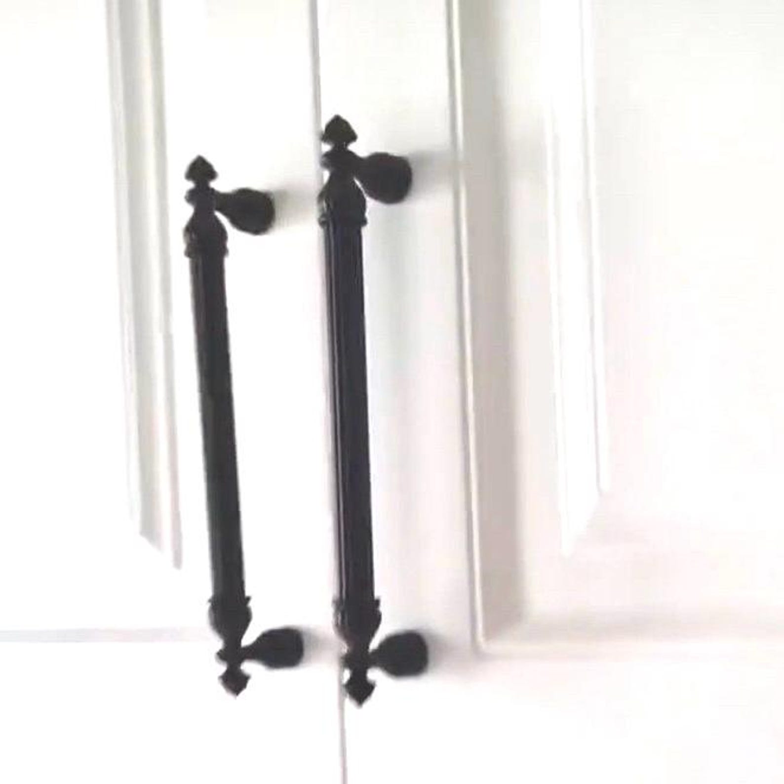 Matte Black Rustic Bar Handle for Cabinet, Classical Knobs for ...