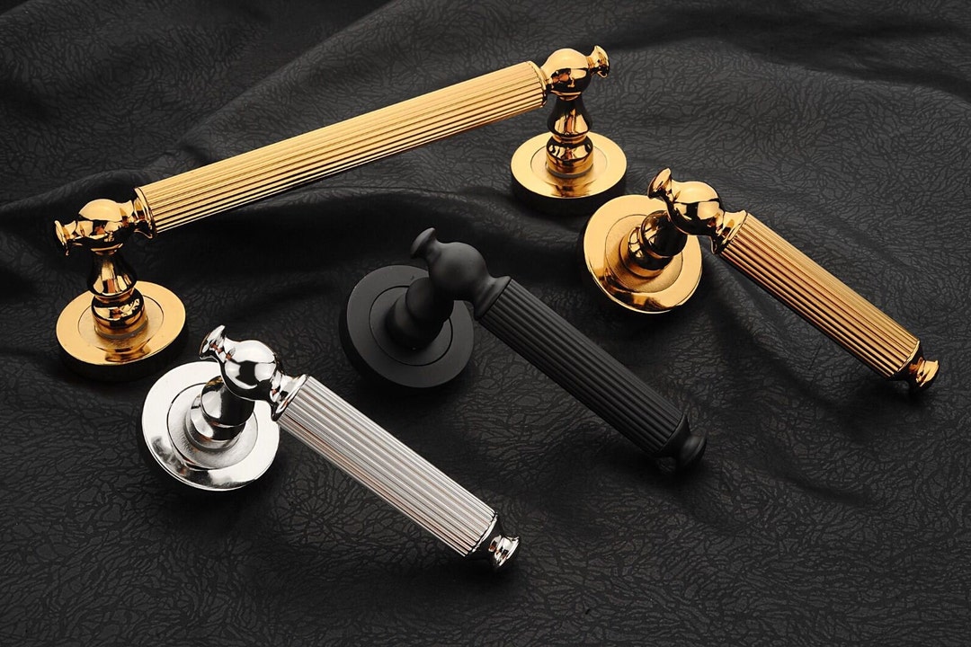 Luxury Zinc Alloy Door Lever Handle Set: Rustic Classical Design - Etsy