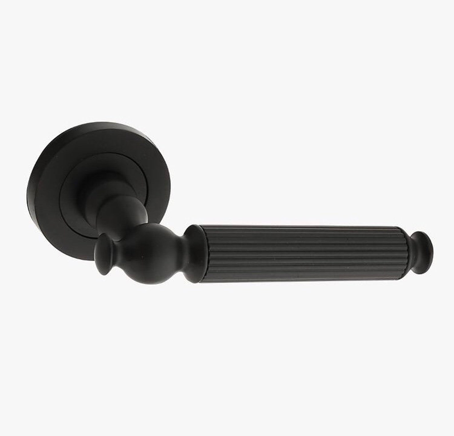 Pair of Matte Black Luxury Door Lever Handle Set in Zinc - Etsy