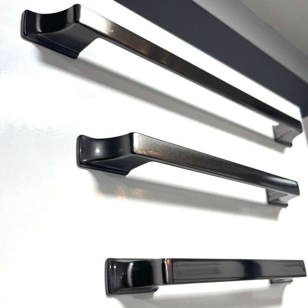 Brushed Dark Grey Modern Solid Bar Handle in Zinc Alloys for Cabinets ...