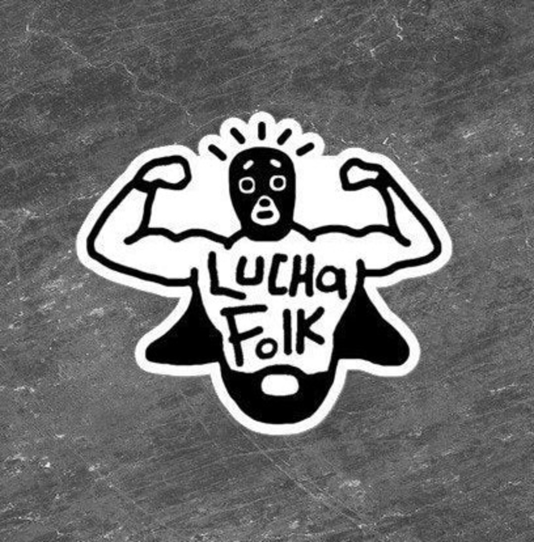 LUCHA FOLK - Lucha Libre Mexican Wrestling Luchador Sticker (3"x3") - Etsy