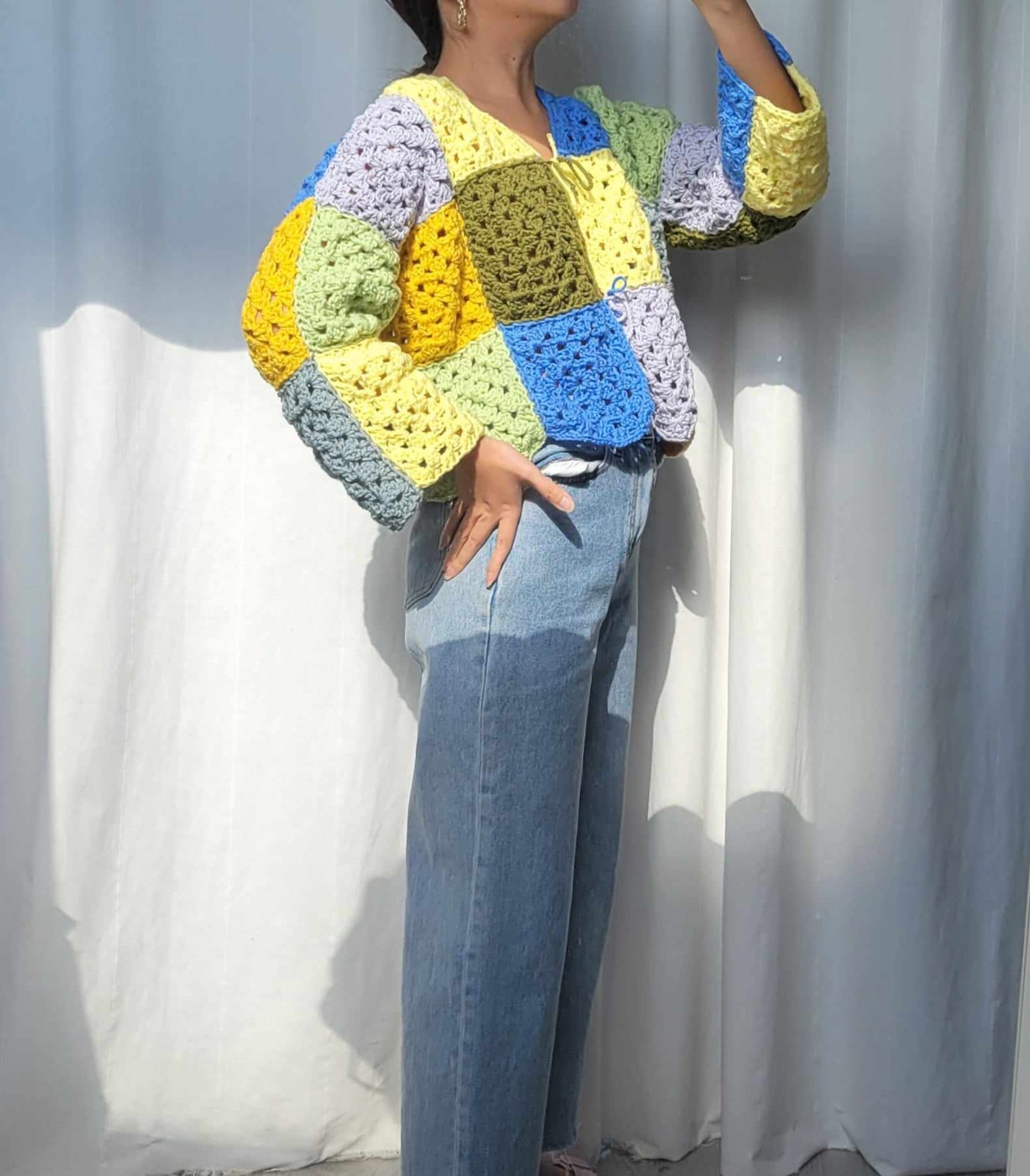 Colorblock Patchwork Crochet Vest - Etsy