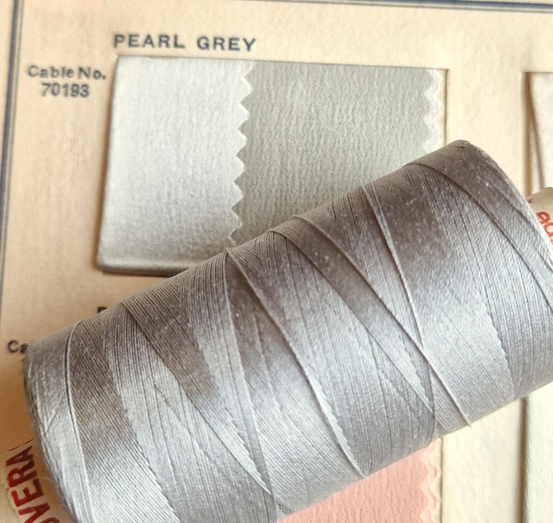 1000 Meter Reel Pure Silk Thread, "pearl Grey", Vintage Stock - Etsy