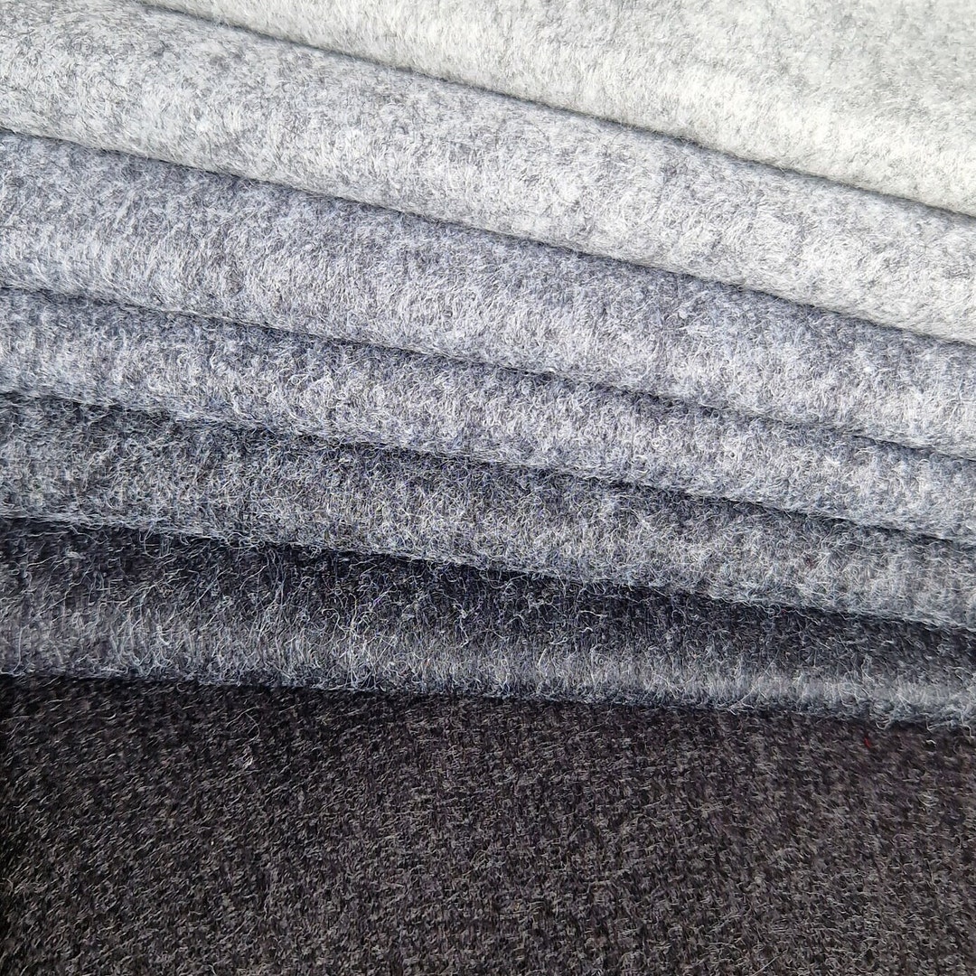 Grey or Black Under Collar Wool Felt, Chose From 7 Shades, High Quality ...