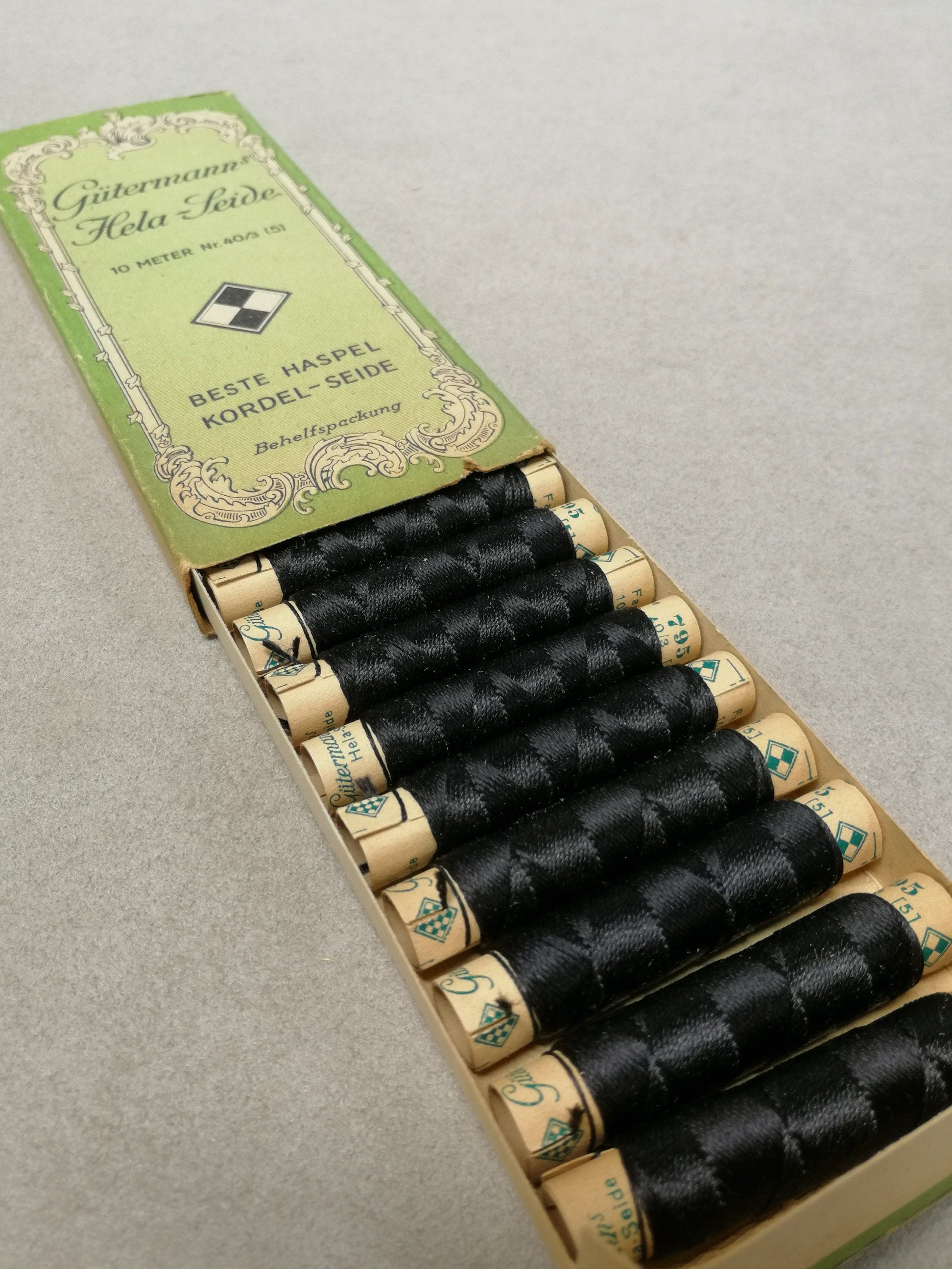 Vintage Gutermann Silk Buttonhole Thread, 10 Meter Spool, Nm 40/3, Hela ...