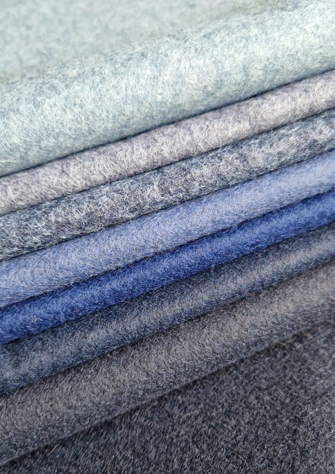 Blue Shades Under Collar Wool Felt, High Quality Italian Made, for ...