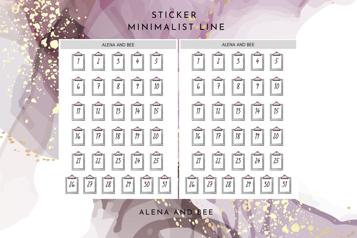 Zahlen Datum Sticker Daten Aufkleber und Sticker für ALLE - Etsy.de