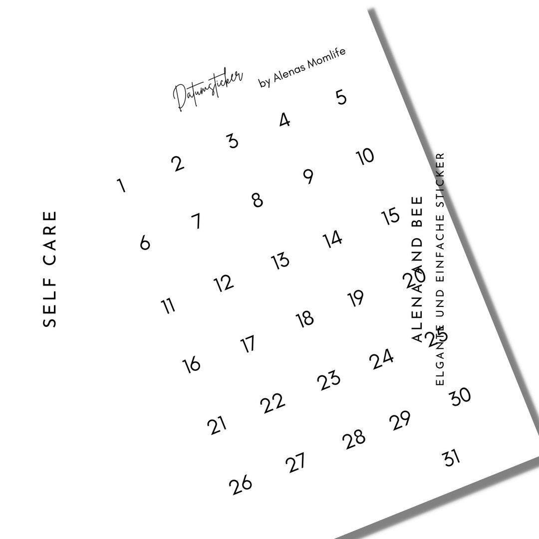 Stickers Numbers, Monthly Dates Cute Stickers, Stickers and Decals ...