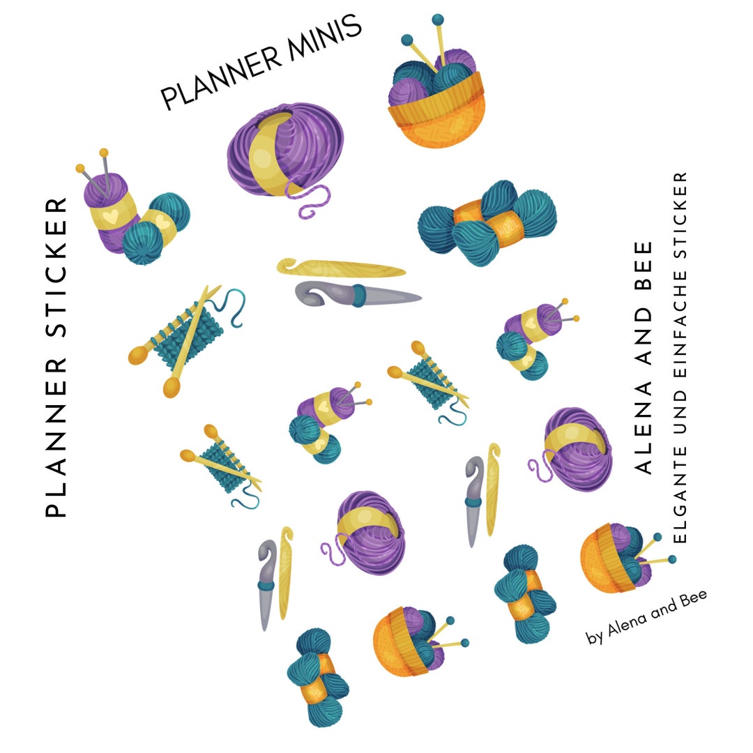 Stickers Knitting Cute Stickers, Decals and Stickers to Fit ALL Bullet ...