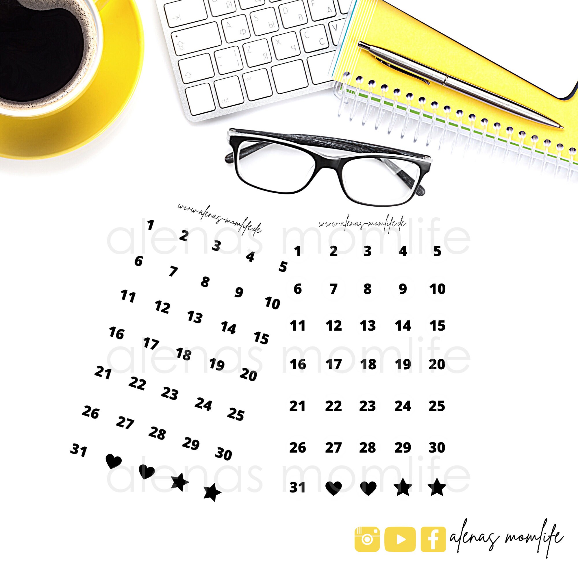 Sticker Sheet Tag Day Datum Dates Bullet Journal | Etsy