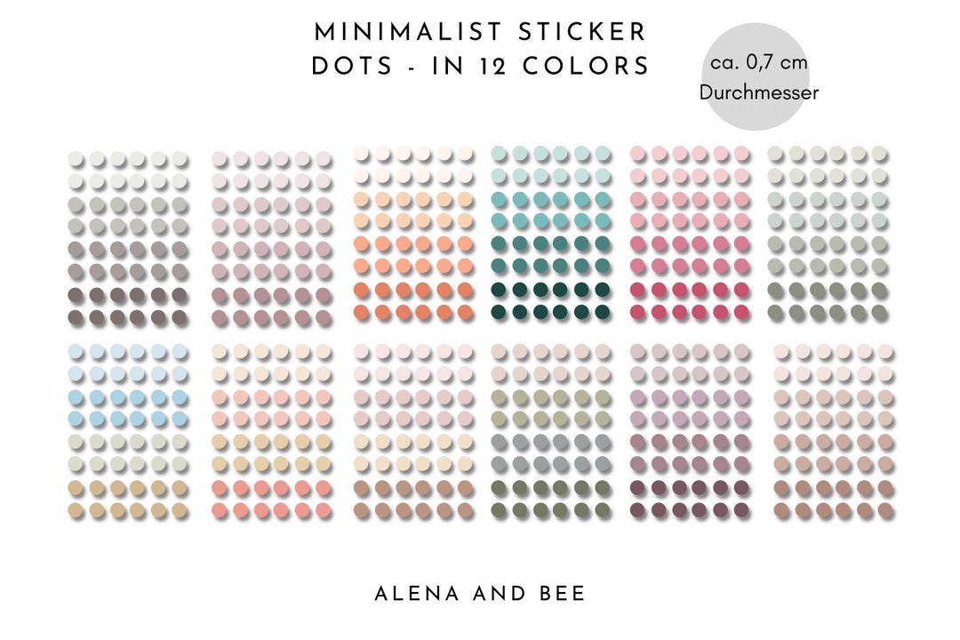 DOTS MINI STICKER Cute Stickers, Decals and Stickers Suitable for All ...