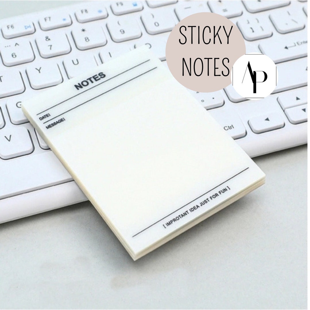 Sticky Notes TRANSPARENT BLANK Transparent Sticky Notes - Etsy