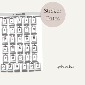 Zahlen, Datum Sticker, Daten Aufkleber und Sticker für ALLE Bullet ...