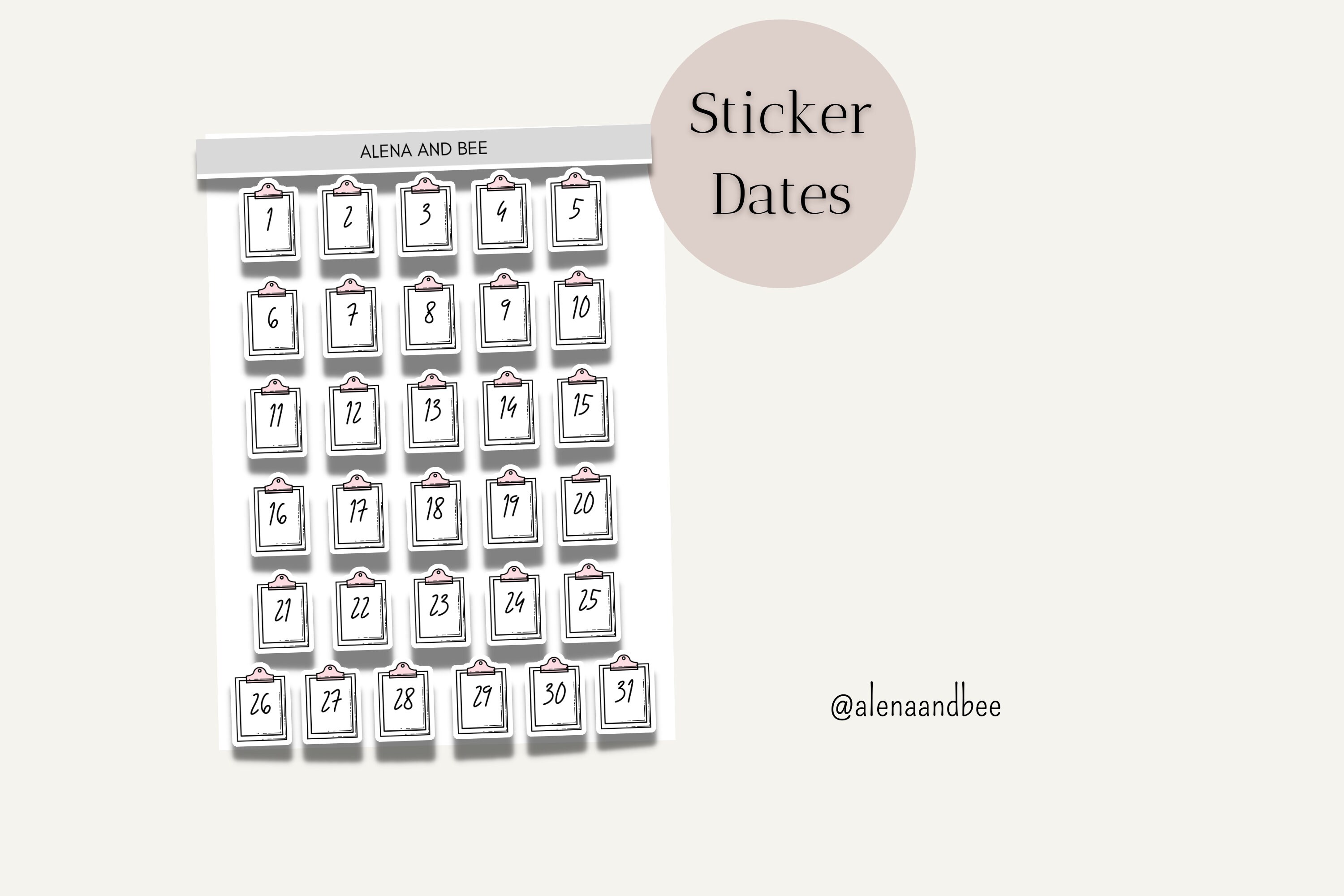 Zahlen Datum Sticker Daten Aufkleber und Sticker für ALLE - Etsy.de