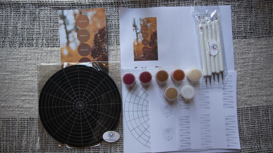 Mandala Dot Kits | Golden Bloom | Gifts | Crafting Gifts - Etsy