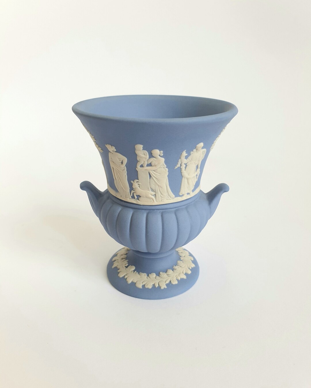Vintage Wedgwood Jasperware, the Sacrifice Figures, Blue, Urn Vase ...