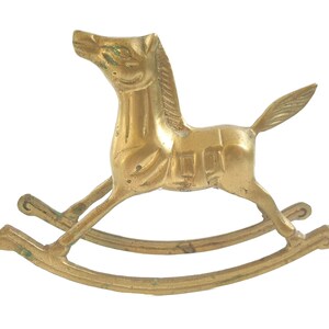 Vintage Brass Rocking Horse 1960s - Etsy