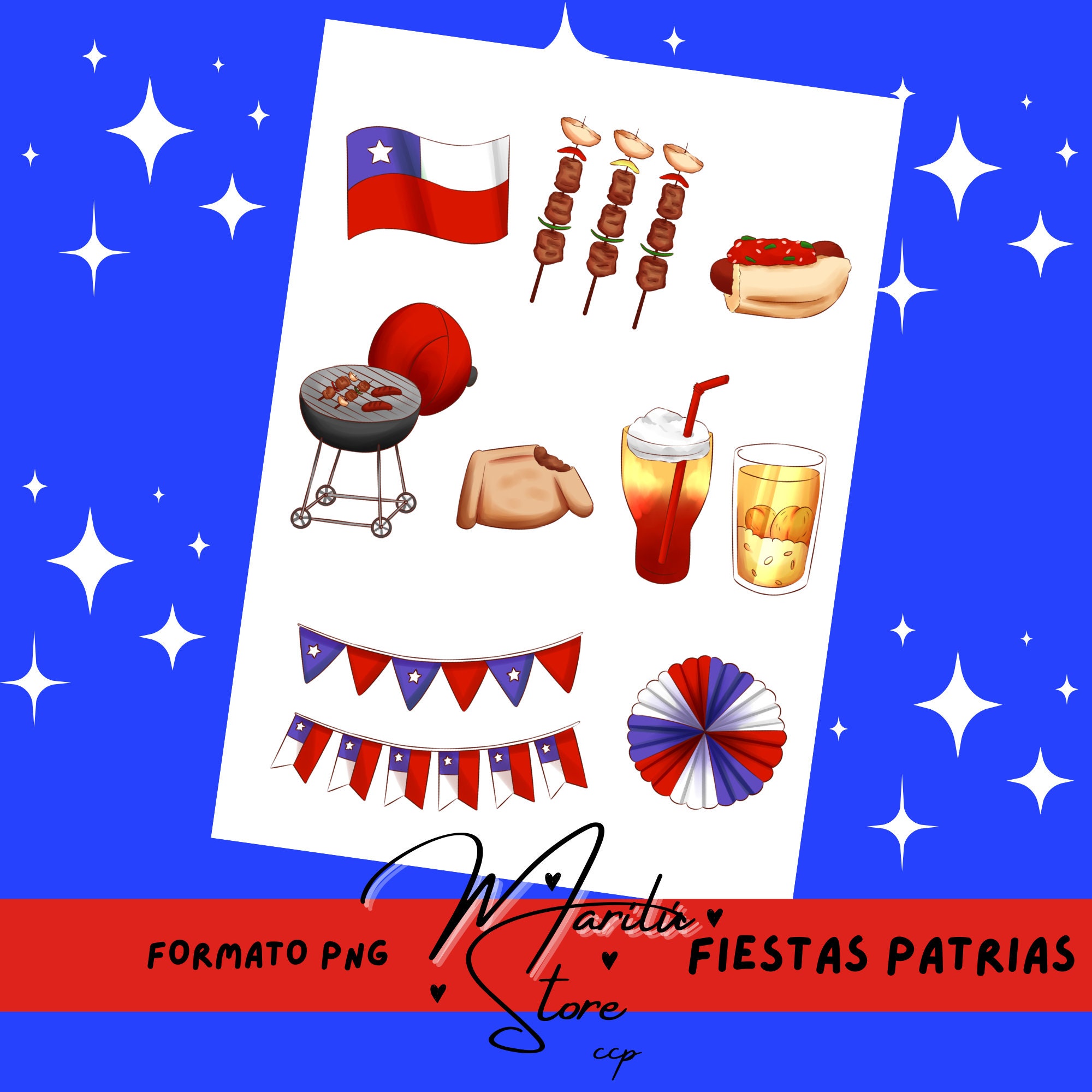 Fiestas Patrias Chile Stickers / Bullet Journal / Planner Stickers ...