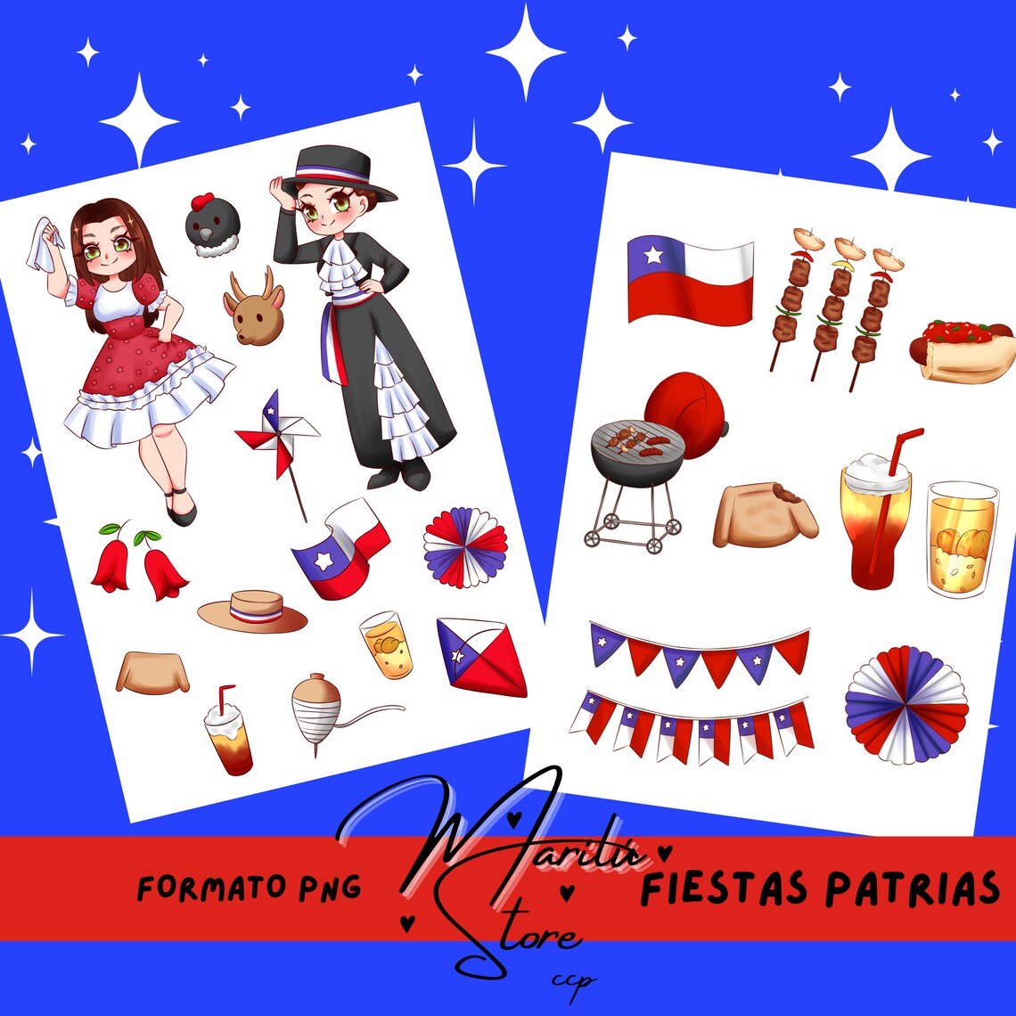 Fiestas Patrias Chile Stickers / Bullet Journal / Planner Stickers ...