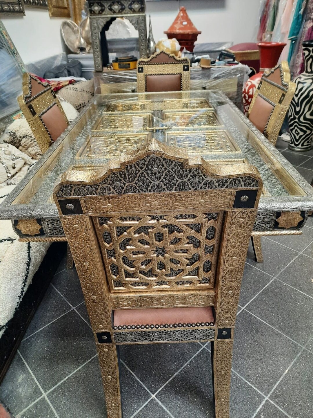 Moroccan Dinning Table (six Chairs) - Etsy UK