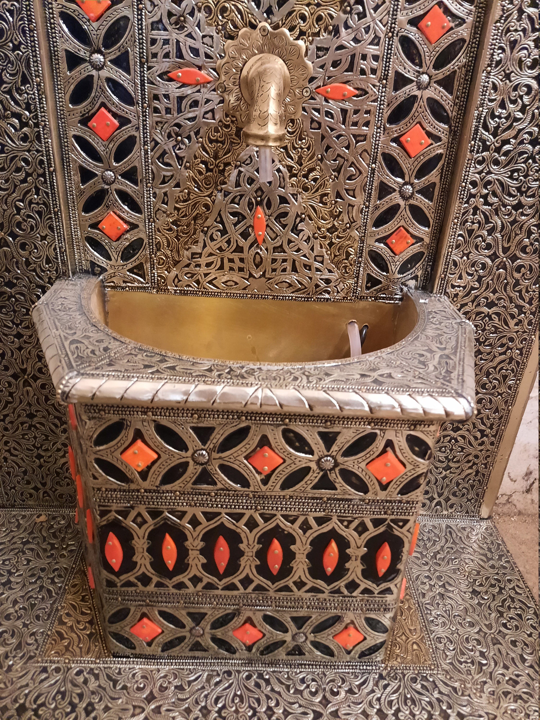 Moroccan Brass Plated Fountain - Etsy