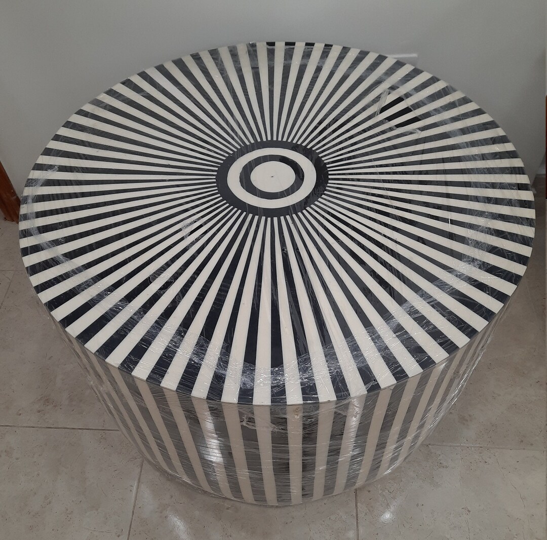 Bone Inlay Round Table - Etsy