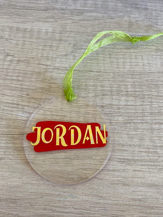 Personalized Jolly Name Christmas Ornament Acrylic Christmas - Etsy