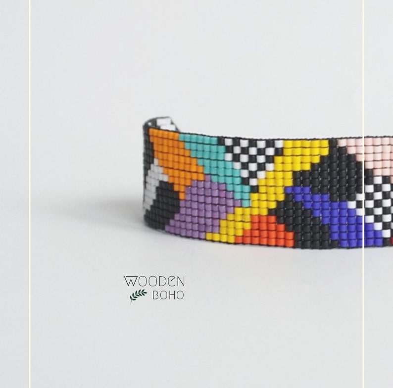 Abstract Bead Bracelet Pattern, Loom Beaded Bracelet Pattern Pdf ...