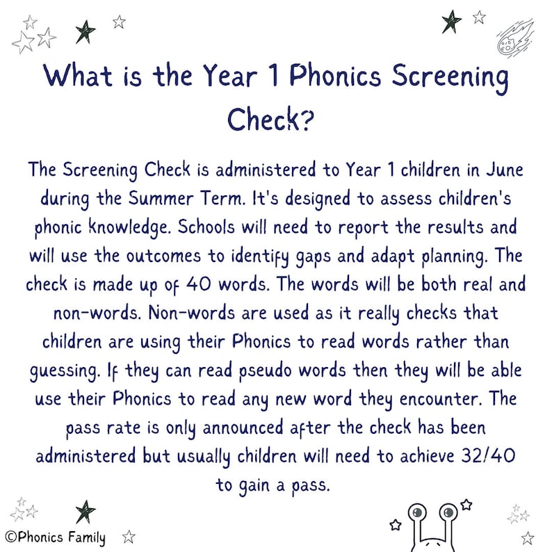 Year 1 Phonics Screening Check Play Pack Digital PDF Download - Etsy