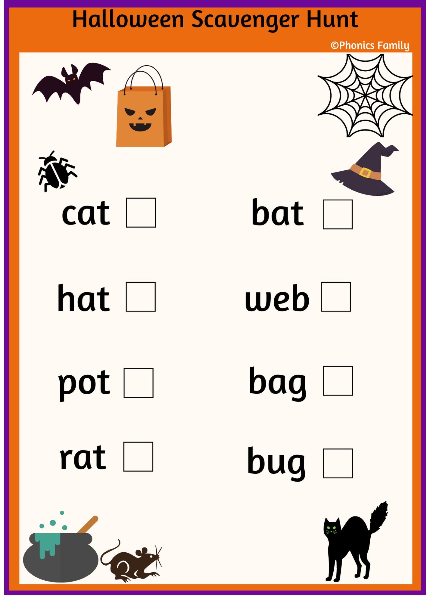 Add on Halloween Phonics Activity Bundle - Etsy