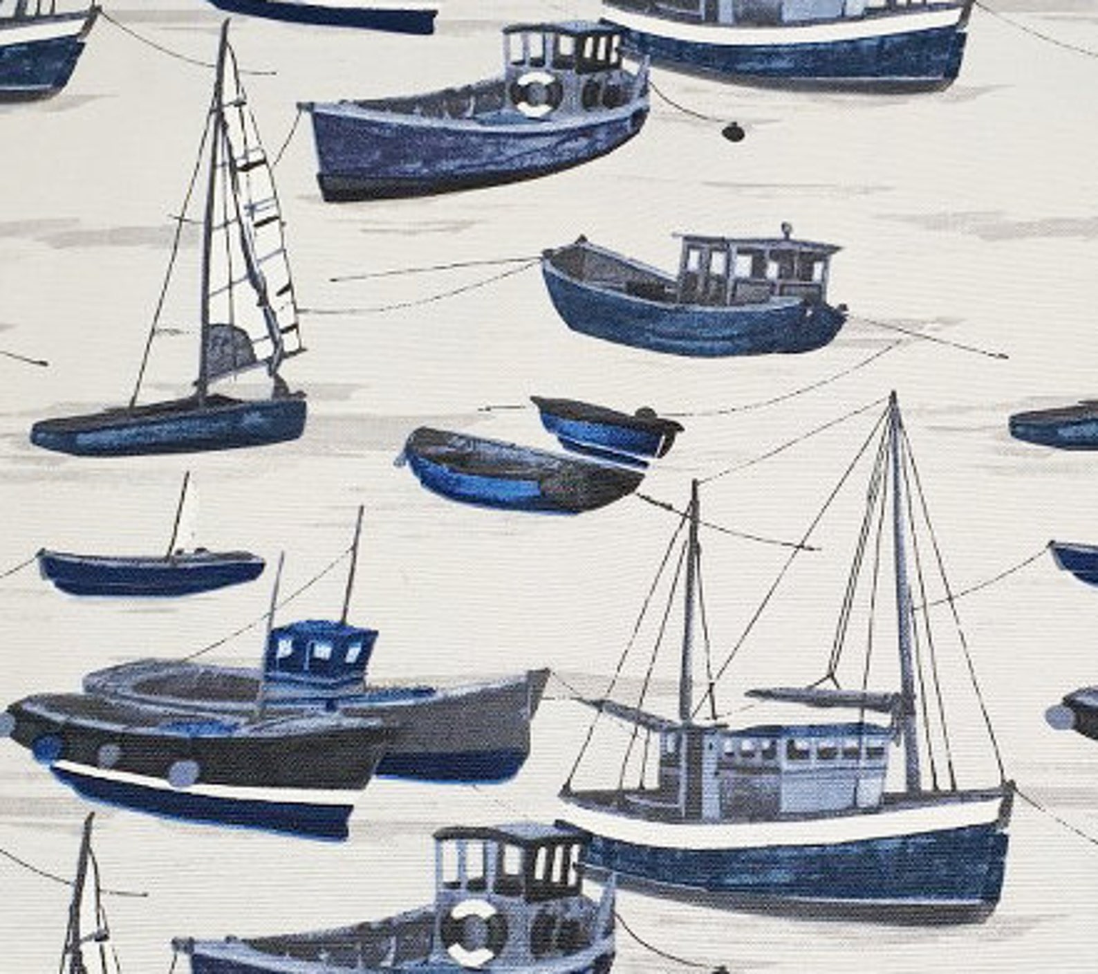 Boat Fabric Nautical Upholstery Fabric Blue Ocean Fabric - Etsy