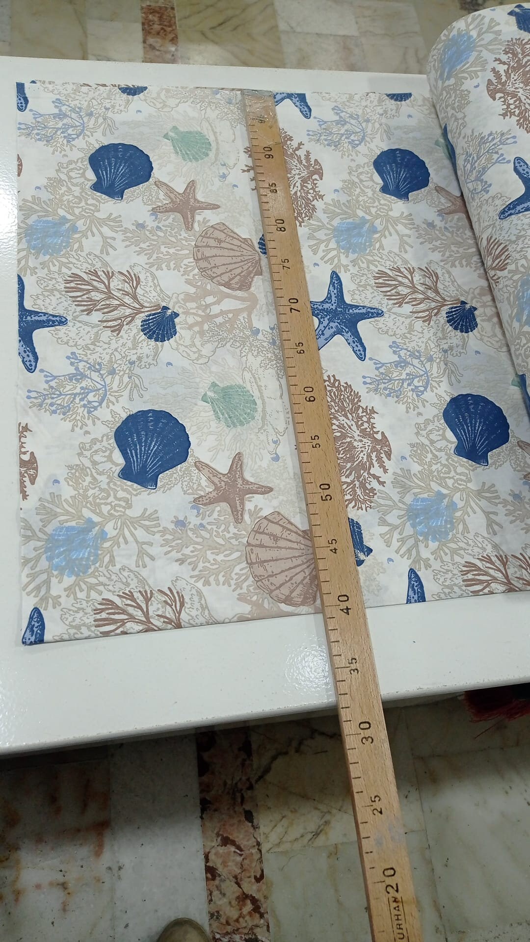 Nautical Cotton Fabric, Coastal Fabric, Sea Shell Fabric, Starfish Reef ...