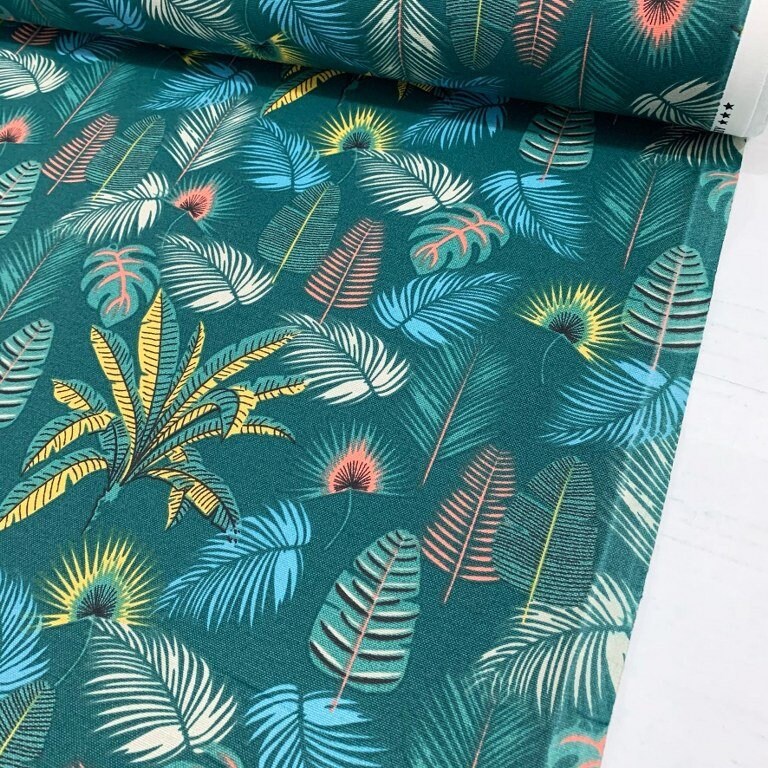 Botanical Upholstery Fabric Green Leaves Fabric Cotton | Etsy