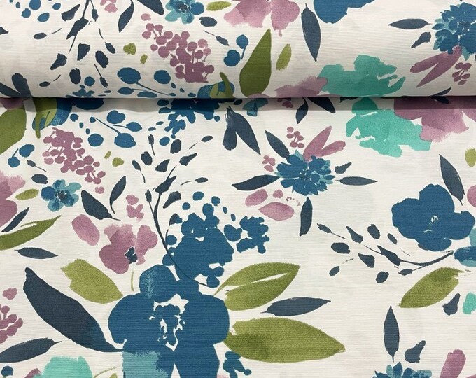 Pastel Floral Fabric Watercolor Flowers Roses by Graphicsdish Spring ...