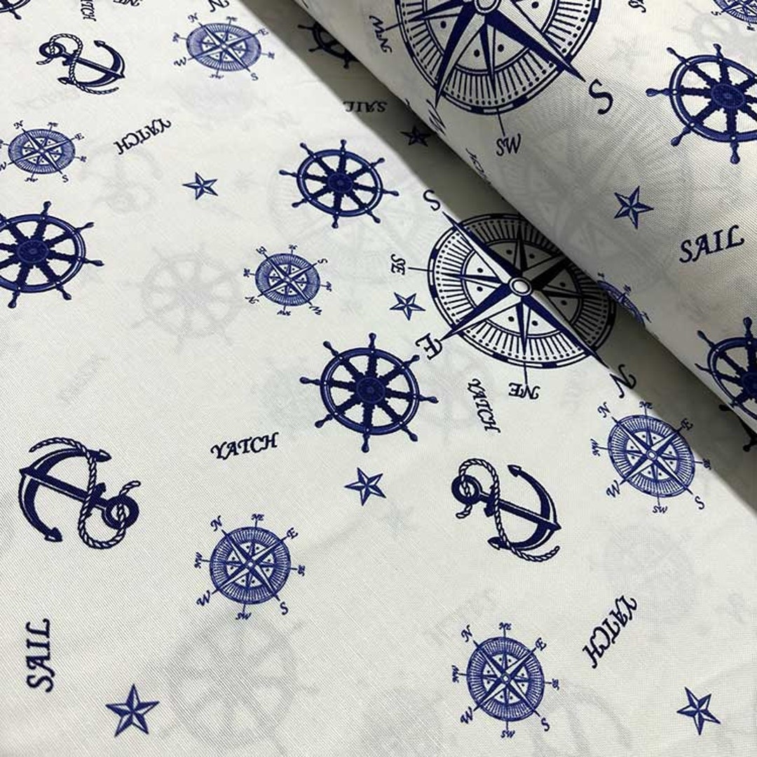 Nautical Fabric by the Yard, Boat Fabric, Marine Upholstery Fabric ...