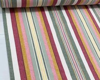 Burgundy Stripe Fabric - Etsy