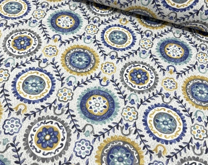 Spanish Tiles Fabric Viva España by Cassiopee Traditional Spanish Tiles ...