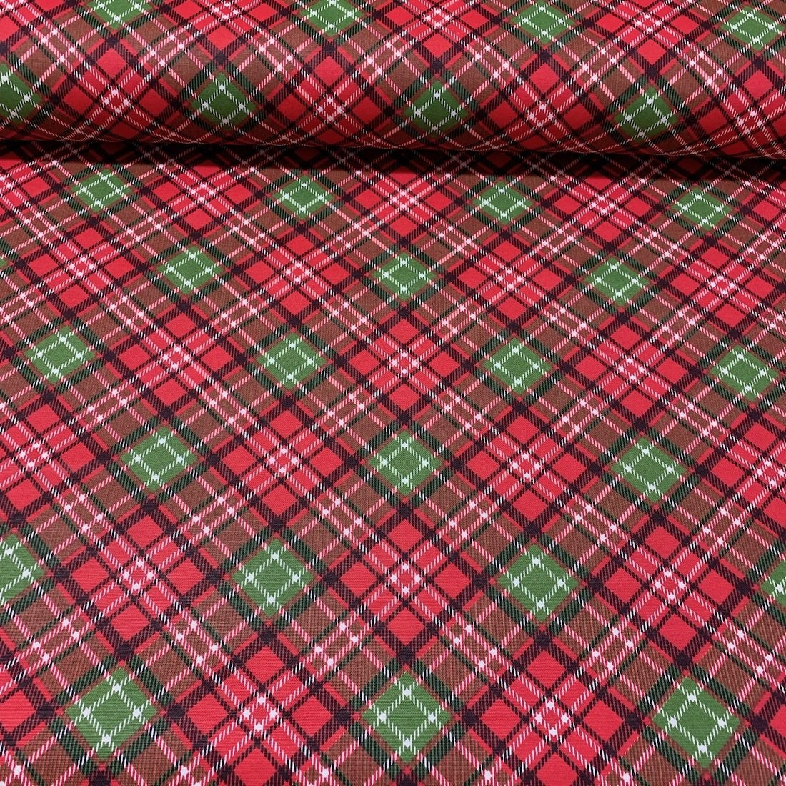 Plaid Upholstery Fabric Red Green Fabric Tartan Fabric - Etsy UK
