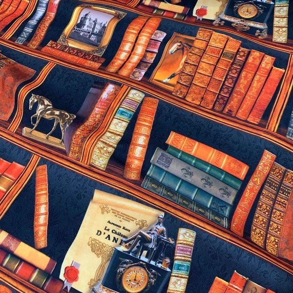 Library Book Fabric - Etsy