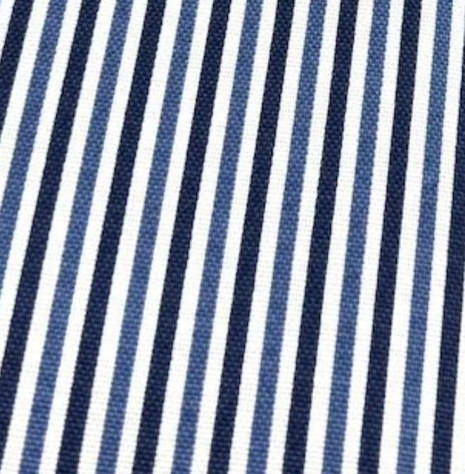 Navy Stripe Upholstery Fabric, Blue Pinstripe Fabric, Cotton Ticking ...