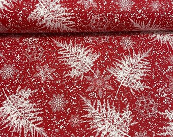 Red Christmas Fabric | Etsy