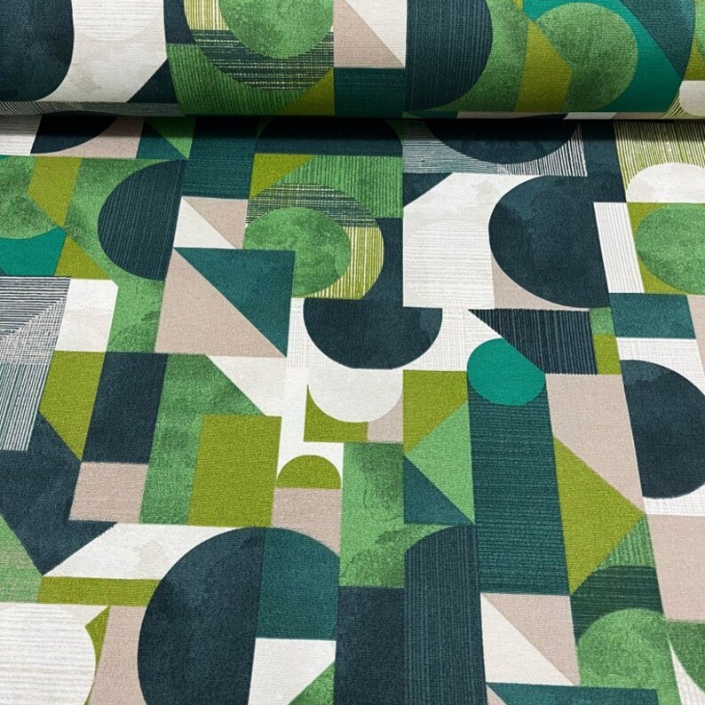 Geometric Upholstery Fabric Abstract Print Fabric Modern - Etsy