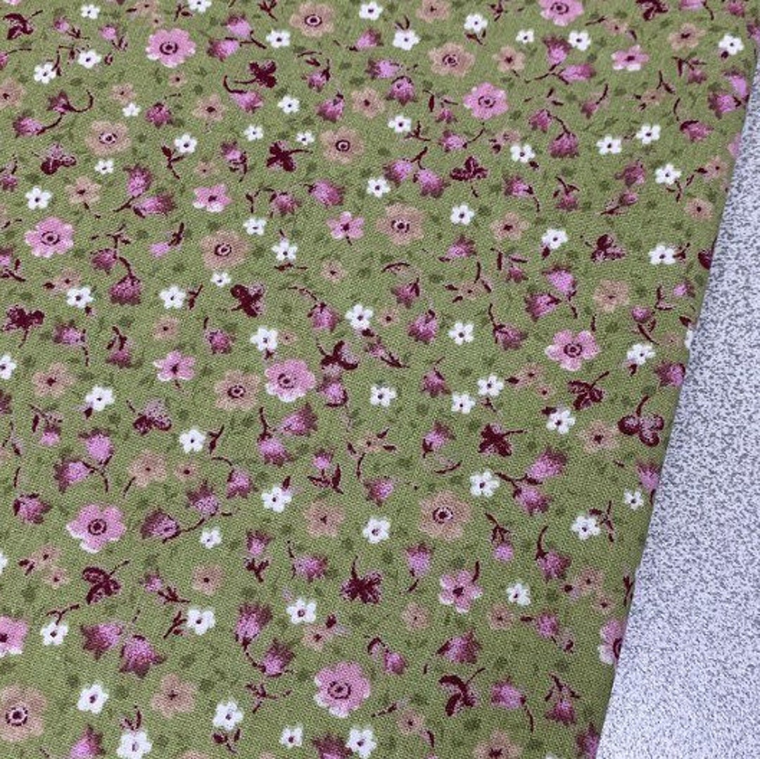 Small Print Fabric, Tiny Floral Fabric, Flower Cotton Fabric by the ...