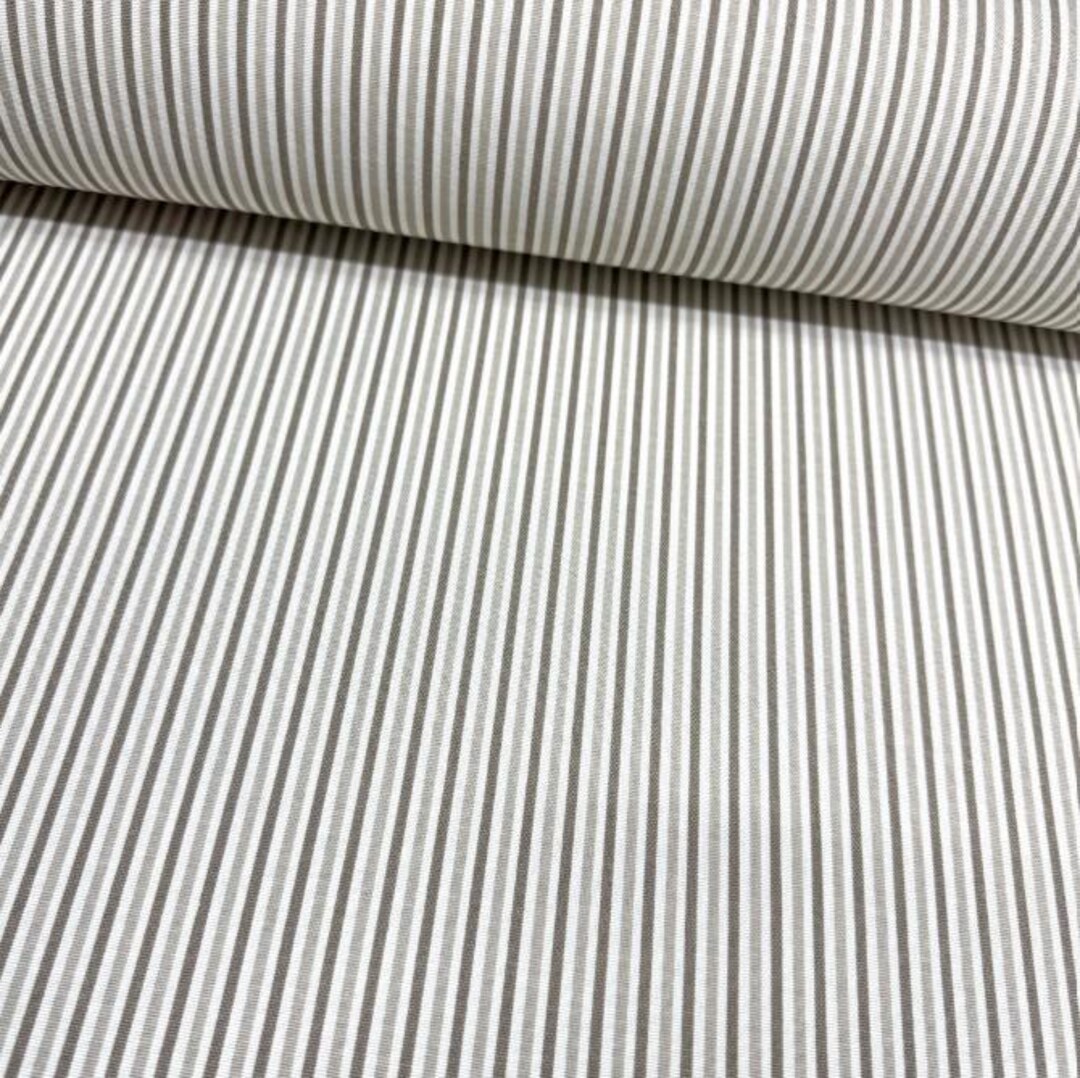 Thin Stripe Fabric, Beige Stripe Upholstery Material, Pinstripe Fabric ...