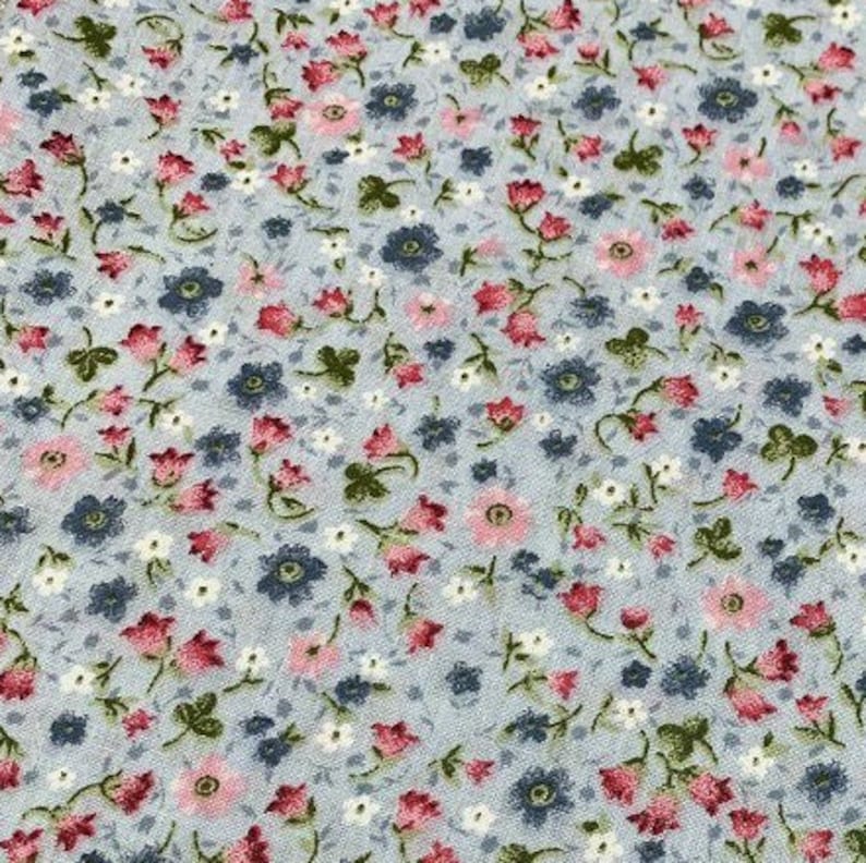 Small Print Fabric, Tiny Floral Fabric, Flower Cotton Fabric, Quilting ...