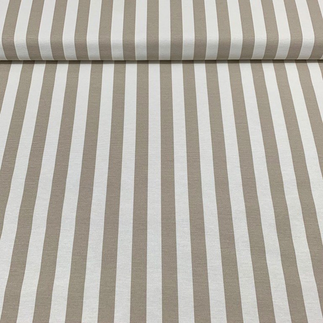 Stripe Canvas Fabric, Beige Upholstery Fabric, White Canvas Fabric ...